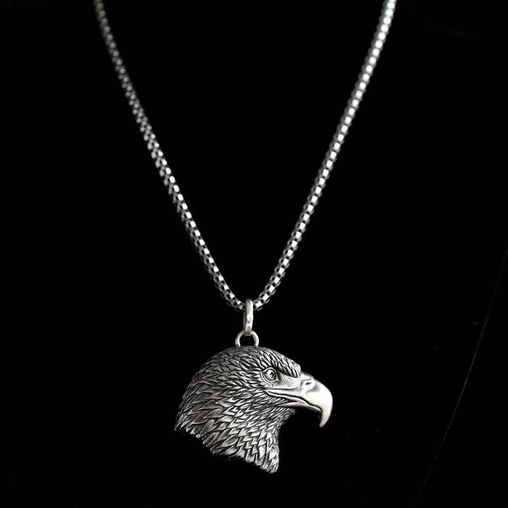 Silver men's pendant necklace American Eagle Handmade | Silvers Legends